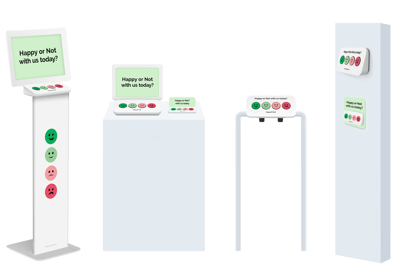 Unsere Smiley Terminals für die Zufriedenheitsmessung